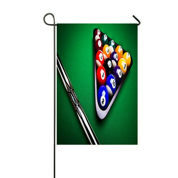 ECZJNT Billiard balls pool Outdoor Flag Home Party Garden Decor 12x18 ...
