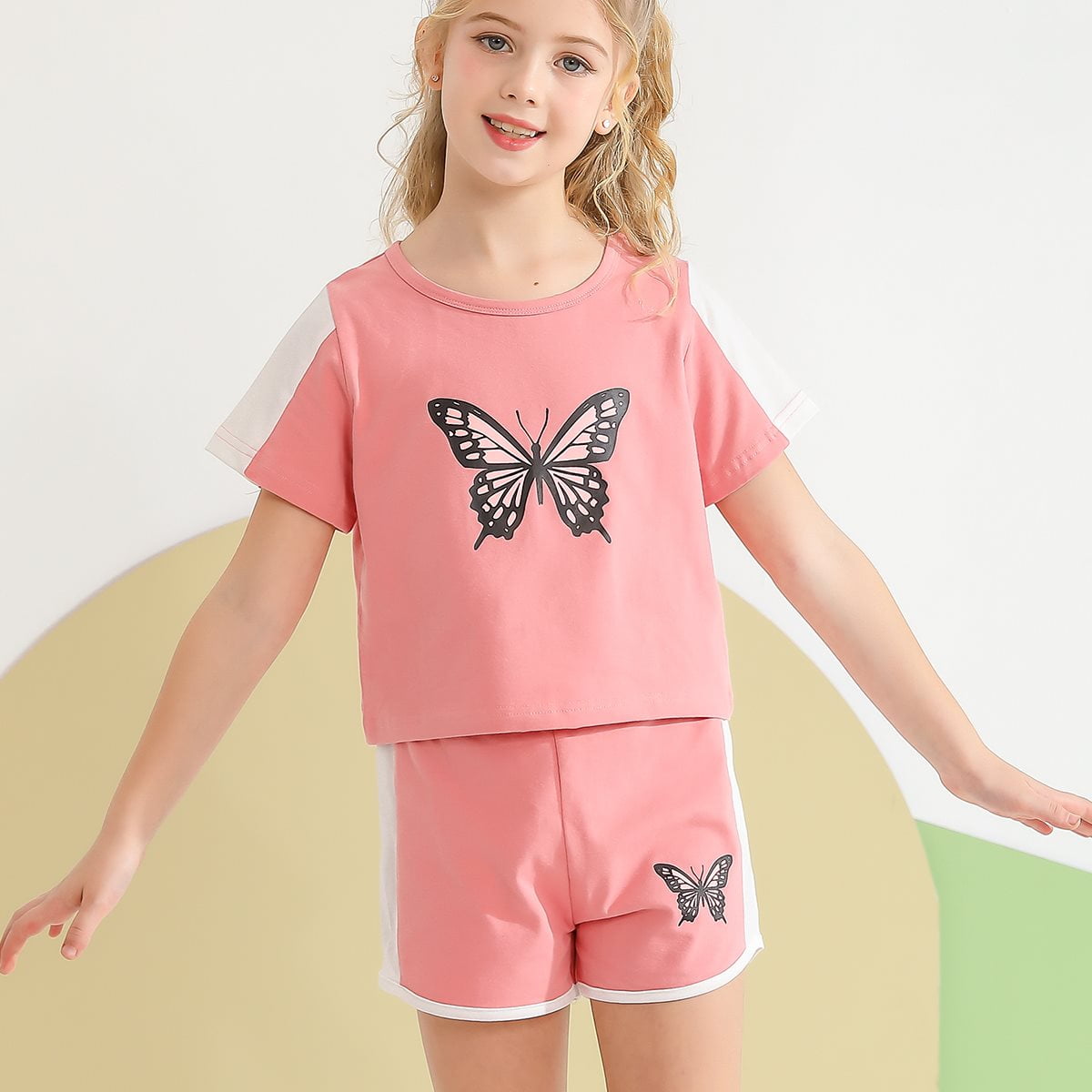 Uccdo Girls Summer Sports Tracksuits, Teenager Little Girls Casual T ...