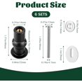 6 count Toilet Seat Screws Top Mounting Fixings Kit Toilet Seat ...