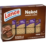 Lance Sandwich Cookies, Nekot Fudge, 8 Individually Wrapped Packs, 6 ...