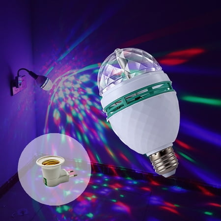 3W E27 RGB Triangle Bulbs Color Changing Crystal Ball Effect DJ LED ...