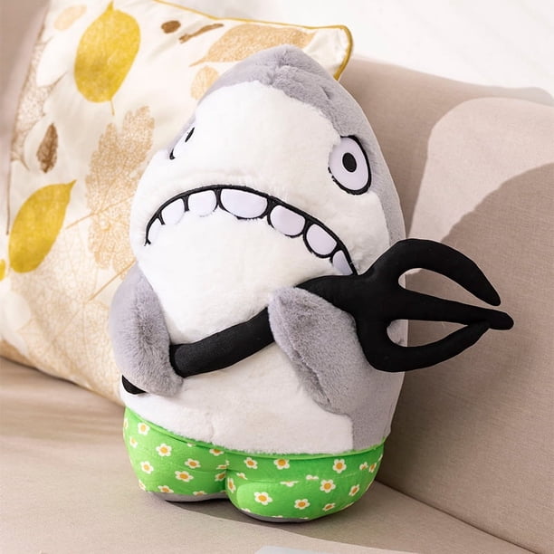 Spoof fish doll sand carving sand melon fork plush toy pillow cloth ...