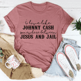 Somewhere Between Jesus Jail Tee Black L Printify T-Shirt T-Shirt ...