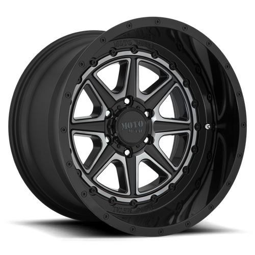 Moto Metal Aluminum Rim MO801 PHANTOM 22X12in Gloss Black with Gray ...