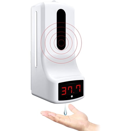 1000ML Automatic Soap Dispenser with Infrared Hands Free Thermometer, 2 ...