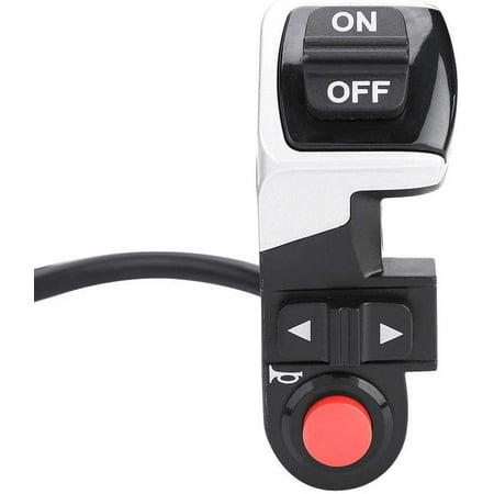 E-Bike Headlight Horn Switch, 3 in 1 Electric Bike Front Lamp Horn Turning Light Switch ...