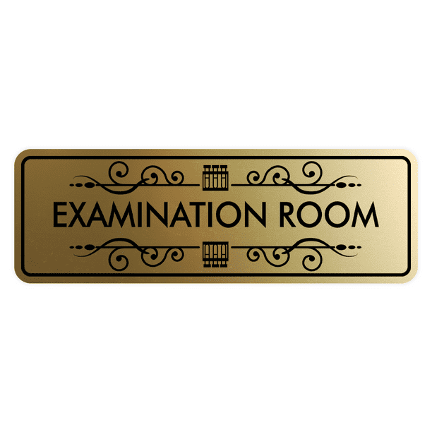 Signs ByLITA Standard Examination Room Sign (Brushed Gold) - Large ...