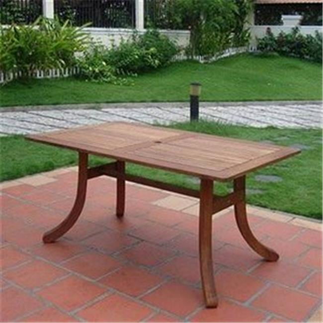 Malibu Outdoor Rectangular Dining Table with Curvy Legs - Walmart.com