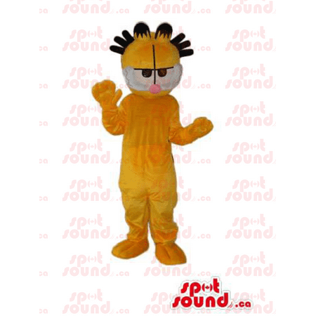 Garfield Cat Cartoon Character Plush SPOTSOUND Mascot With Spiky Hair ...