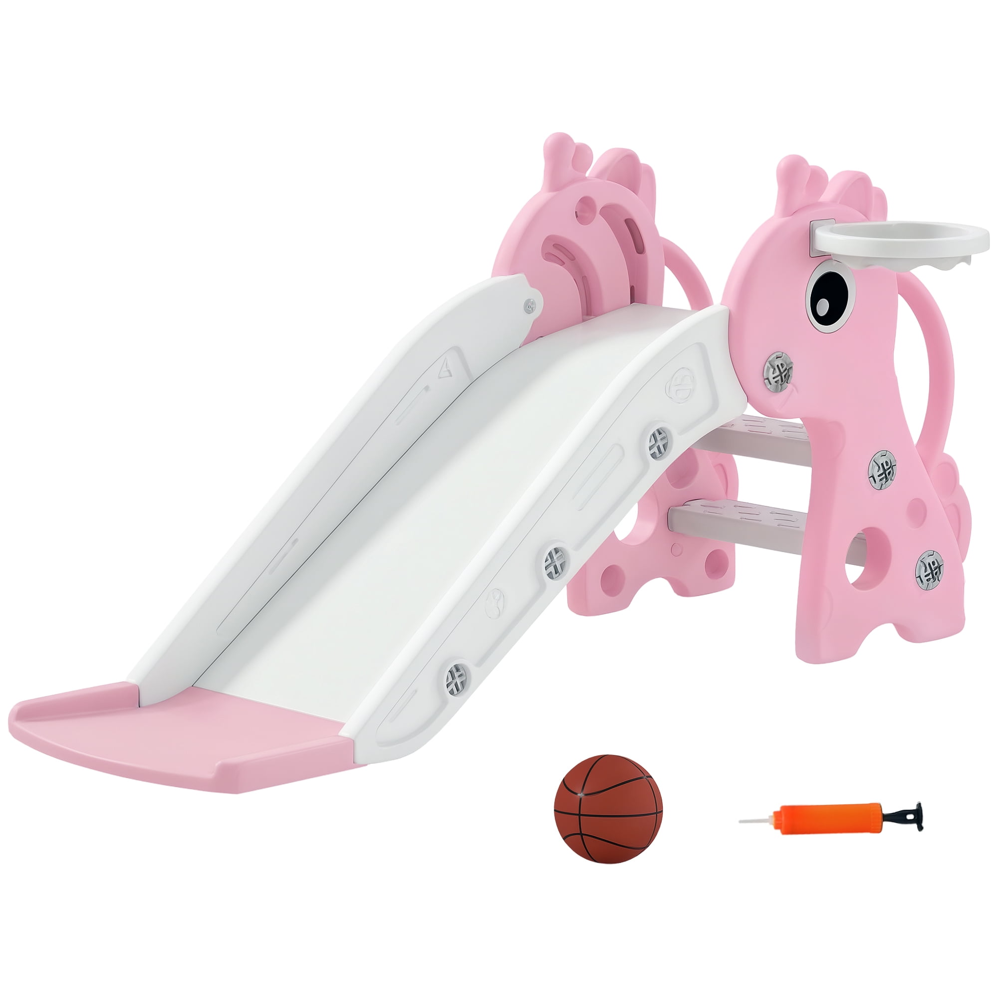 Click here for Qaba Kids Slide With Climber And Basketball Hoop... prices