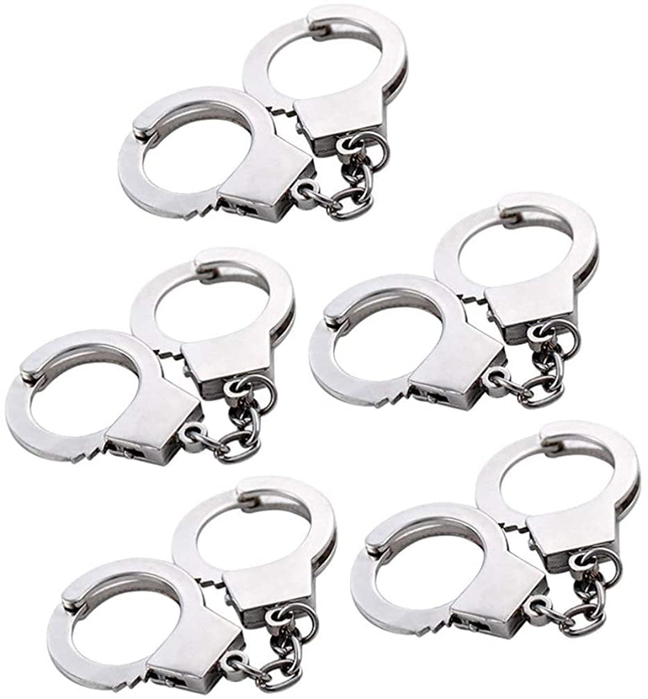 Handcuffs Stainless Steel Police Handcuffs Role Play Props Pretend Toys ...