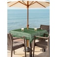 54x54 Square Tablecloth, Green Retro Greek Key Outdoor Tablecloth with ...