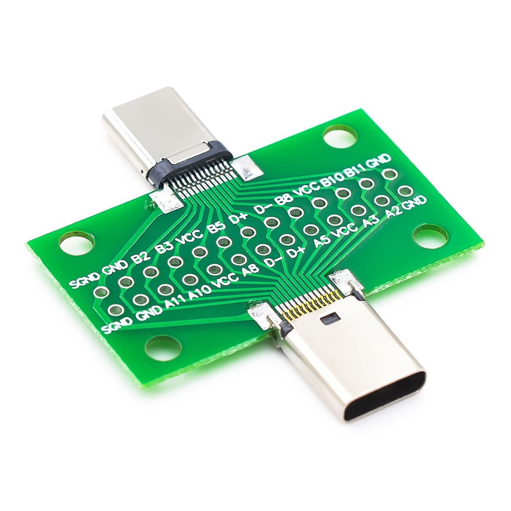 Conector DIY Placa Prueba A Adaptador PCB Tipo C USB 3.1 24 Pines 2 54 ...
