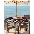 Abstract Square Outdoor Tablecloth with Umbrella Hole Cartoon Style ...