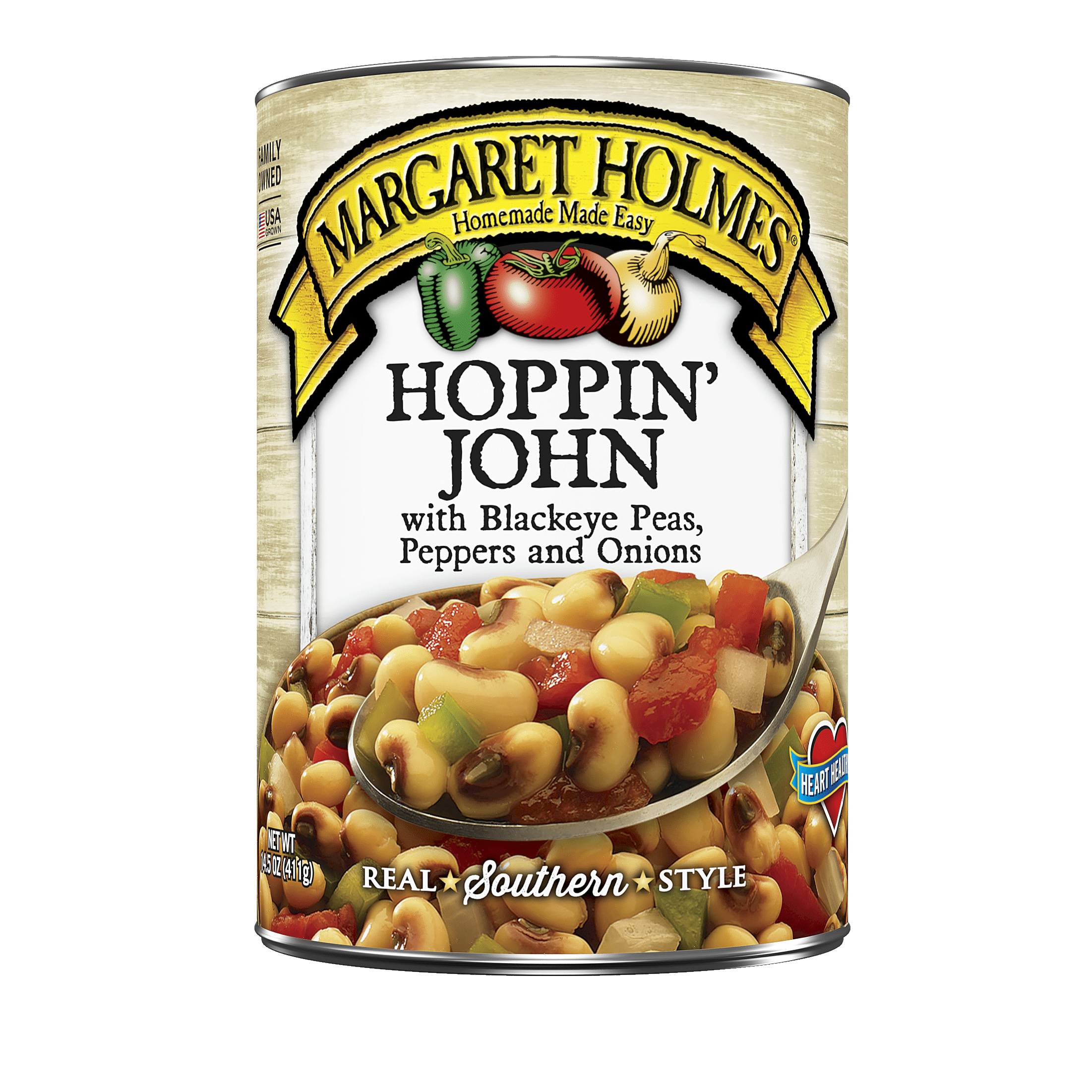 Margaret Holmes Canned Hoppin' John with Blackeye Peas, 14.5 oz, Can ...