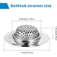 2 Pack Bathtub Drain Strainer, 2.75" Top / 1.75" Basket Stainless Steel ...