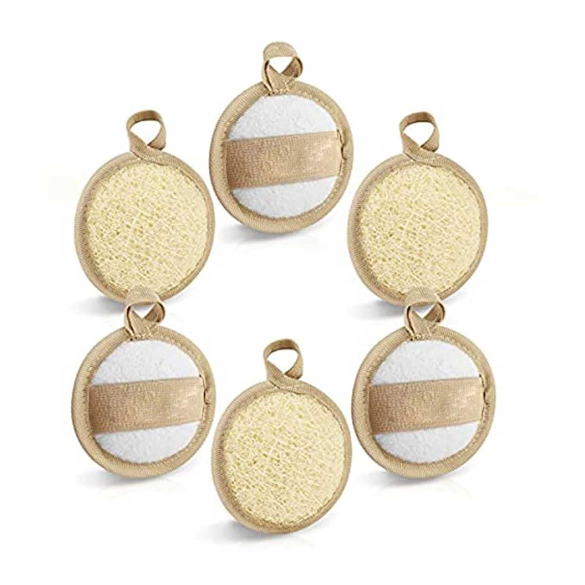 Premium Exfoliating Facial Loofah Scrubbers, Natural Face Exfoliator ...