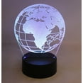 Dependable Industries 3D World Globe LED Lamp, 7 Color Changing ...