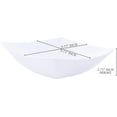 PLASTICPRO 64 Oz Disposable Serving Bowls White Plastic Square Snack ...