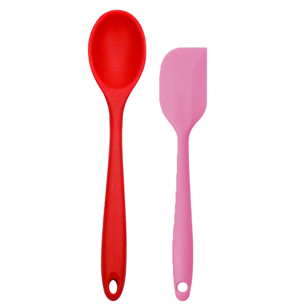 2 Piece Mini Kitchen Utensil Set- Silicone Kitchen Tools with Spoons ...