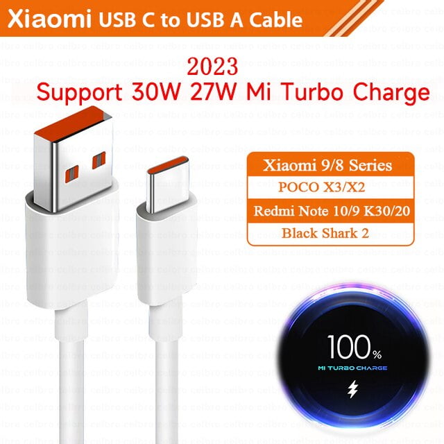 Xiaomi-cargador de Cable Usb Tipo C 6A Original, dispositivo de carga rápida Turbo Tipo C de ...