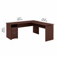 Cabot Modern 72W 3 Position Sit to Stand L Shaped Desk in Harvest ...
