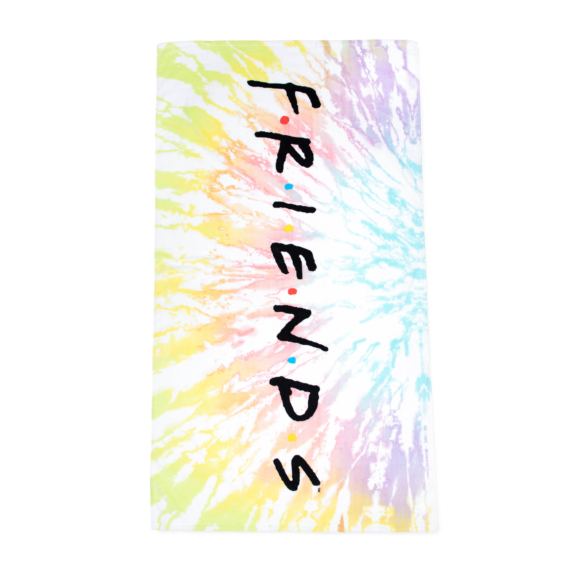 Friends Tie Dye Friends Beach Towel, 34 x 64, White, Warner Brothers ...