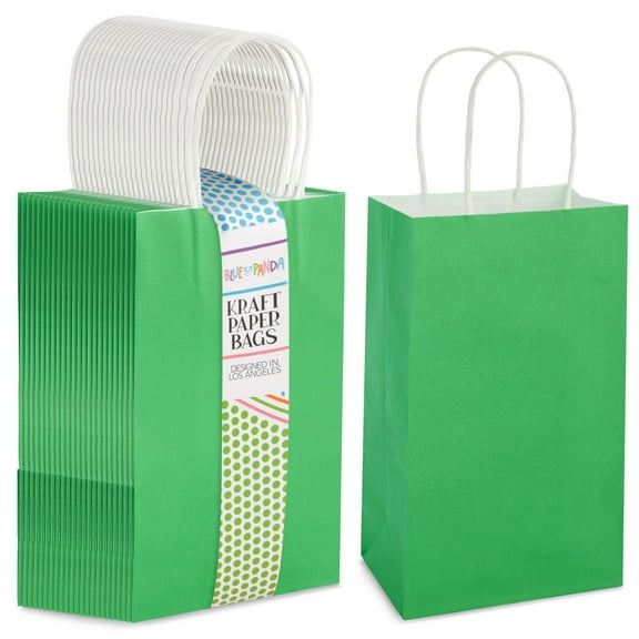Medium-Size Primary Color Paper Gift Bags Value Pack: 8 x 10.25 inches ...
