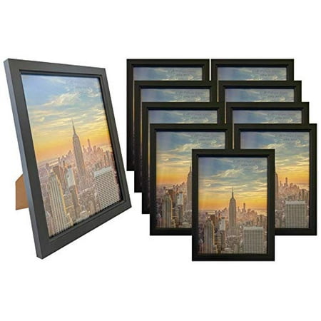 Frame Amo Black 6x8 Wood Photo or Picture Frame, Glass Front Face, for ...