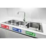 Assured Signs Wash Rinse Sanitize Stickers for 3 Compartment Sink ...