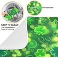 Green Clover Lucky Dish Drying Mat 16x18 Absorbent Dishes Pad Dish ...