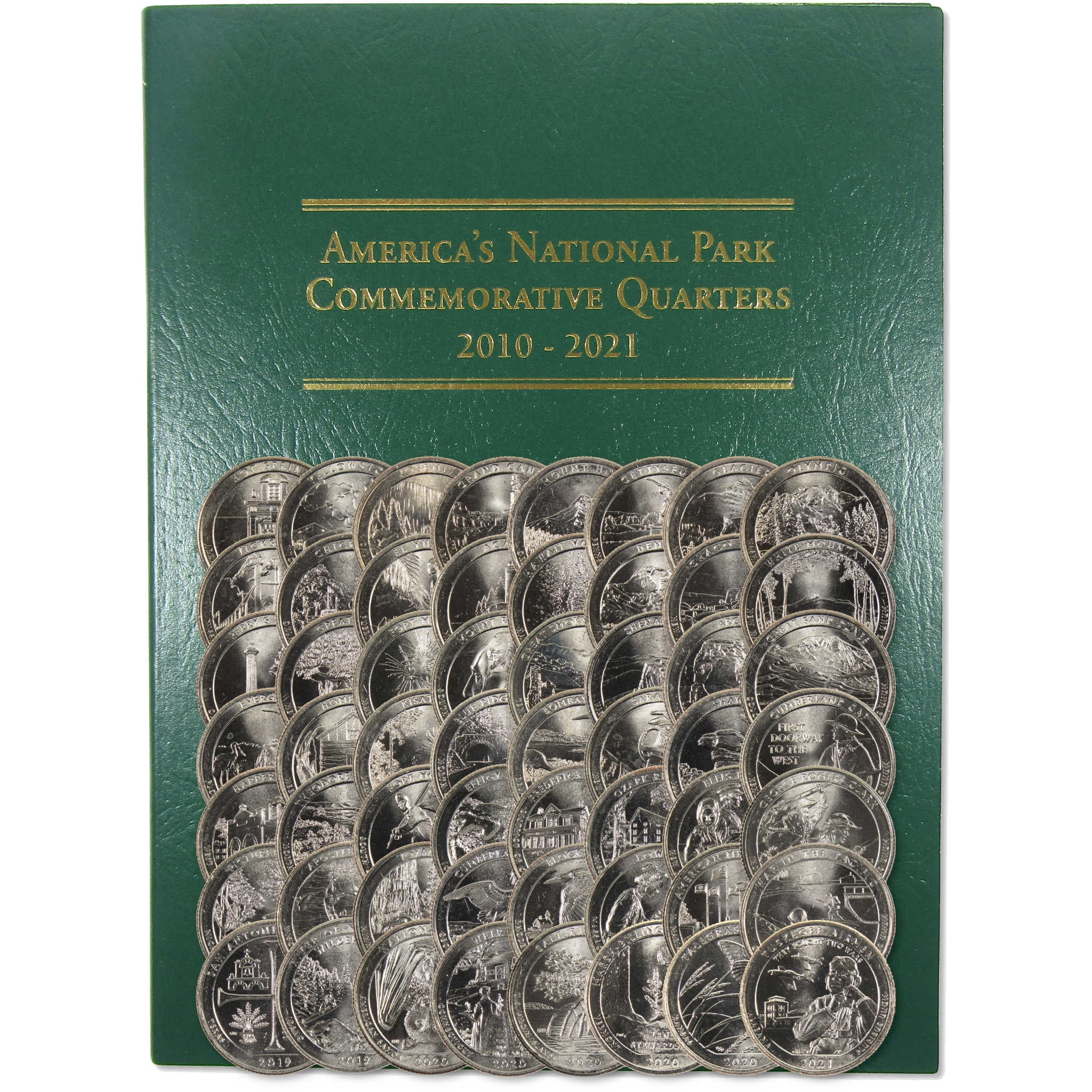 2010-2021 National Park Quarter 56 Coin Set Uncirculated with Folder ...