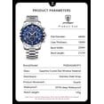POEDAGAR Men's Luxury Quartz Sports Waterproof Luminous Stainless Steel ...