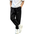Boys Elastic Waist Casual Japanese Pants Relaxed Fit Drawstring Pants ...