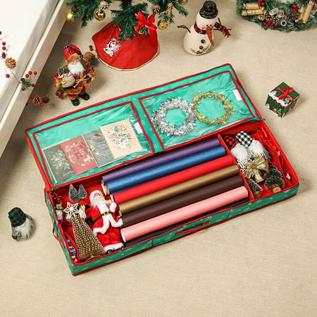 Wrapping Paper Storage Container – Fits up to 40" Rolls - Underbed Gift ...