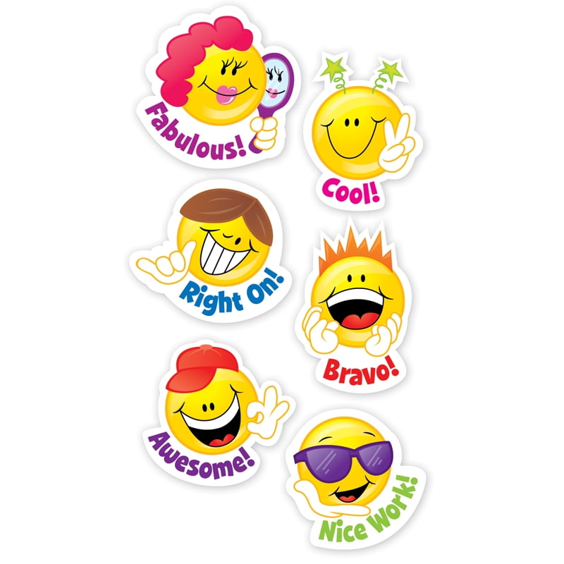 SMILEY FACES STICKERS 60 PC - Walmart.com
