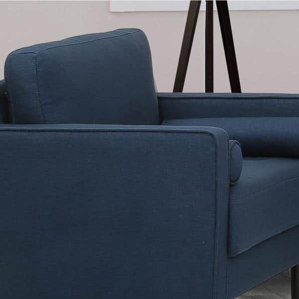 Lillith mid century modern chair in navy blue store