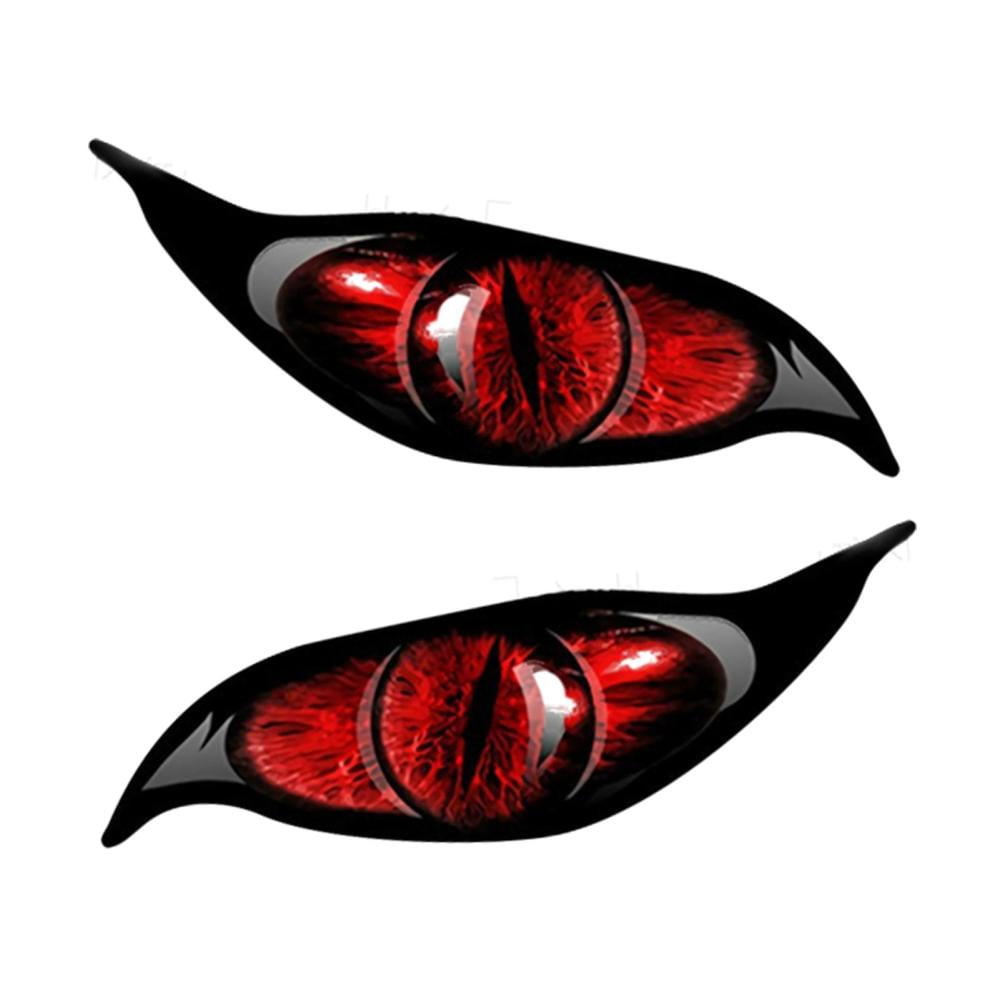 Cat Eye Stickers For Car|Reflective Decal Mirror Cover With Scary Eyes ...
