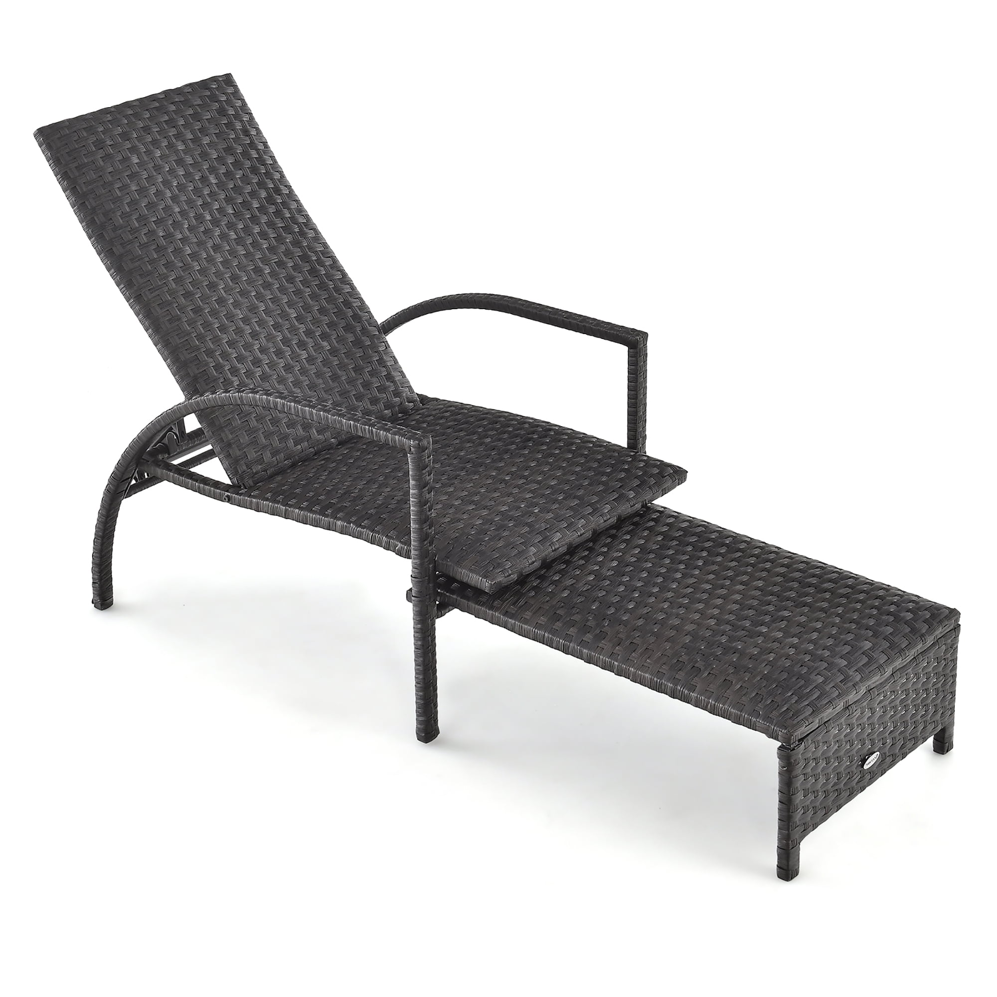 Click here for Gymax Outdoor Chaise Lounge Rattan Recliner W/ Ret... prices