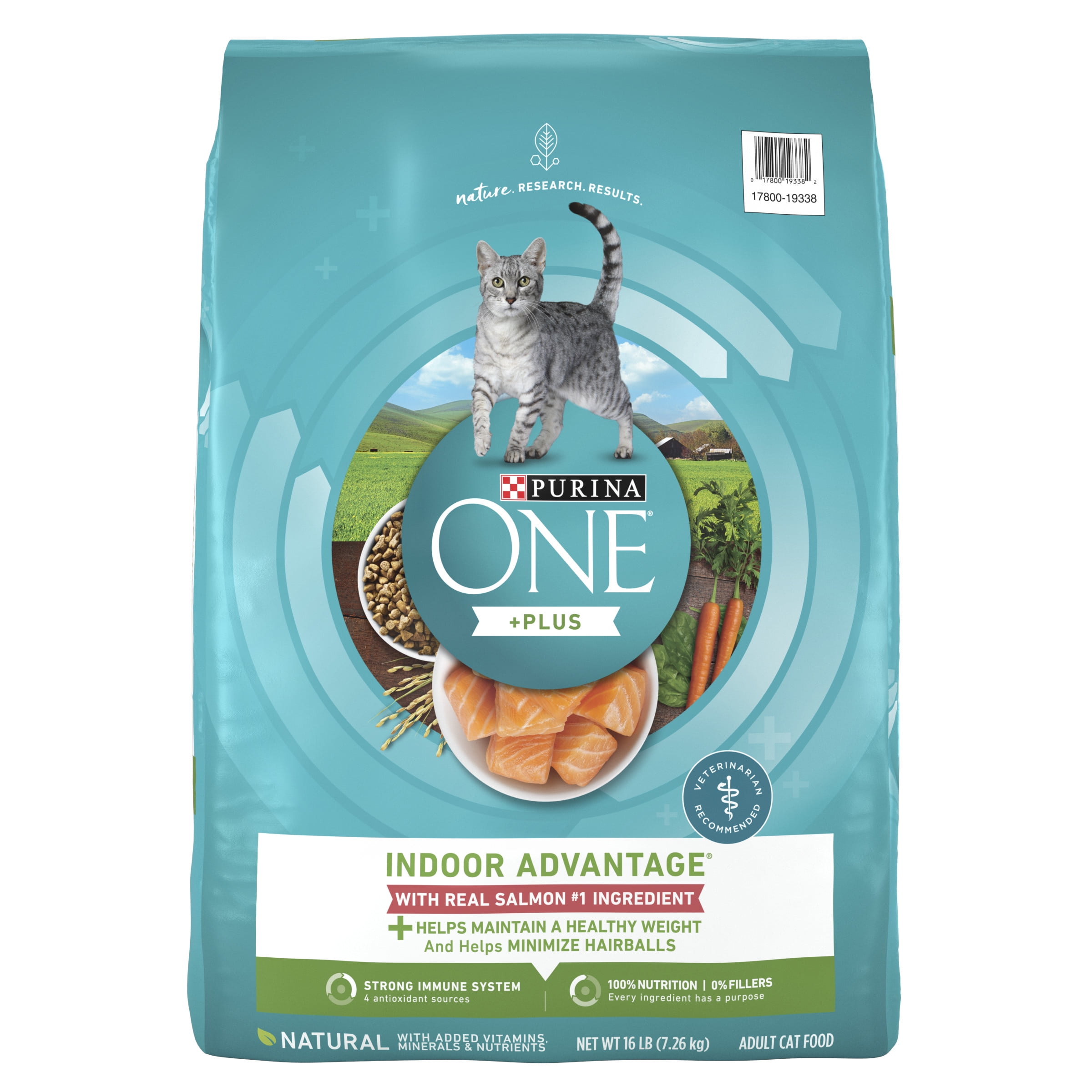 Purina One +Plus Indoor Advantage Salmon Dry Cat Food, 16 lb Bag ...