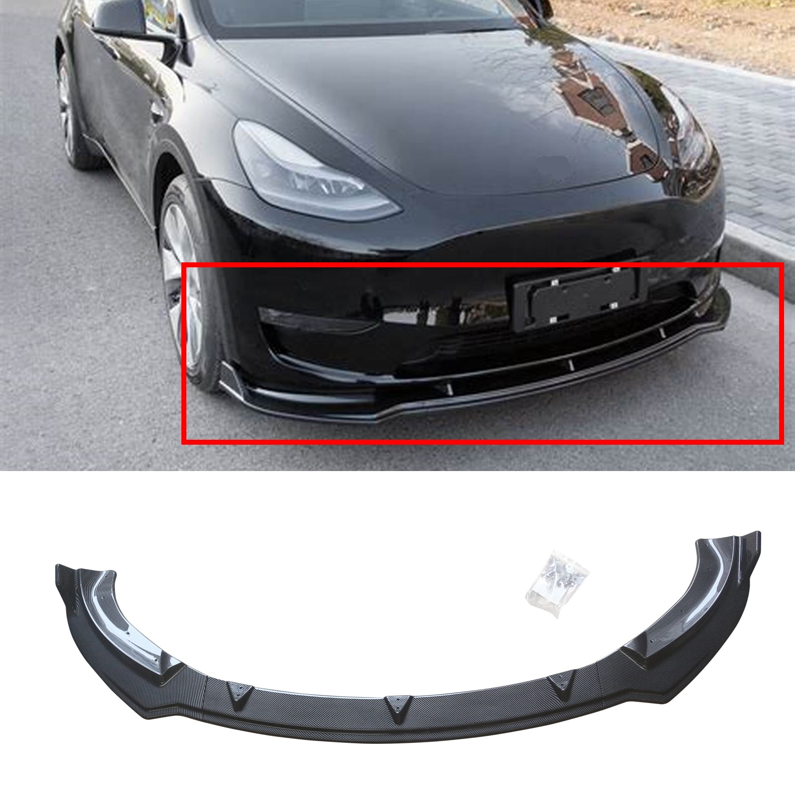 Carbon Fiber Style Front Chin Splitter for Tesla Nepal | Ubuy