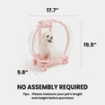 VETRESKA Pet Carrier with 2 Mats Pink Travel Pet Transport Luggage with Wheels Handle for Dogs ...