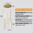ZHLWIN Modern Kitchen Island Dimmable Pendant Light Fixture, Gold 152W ...