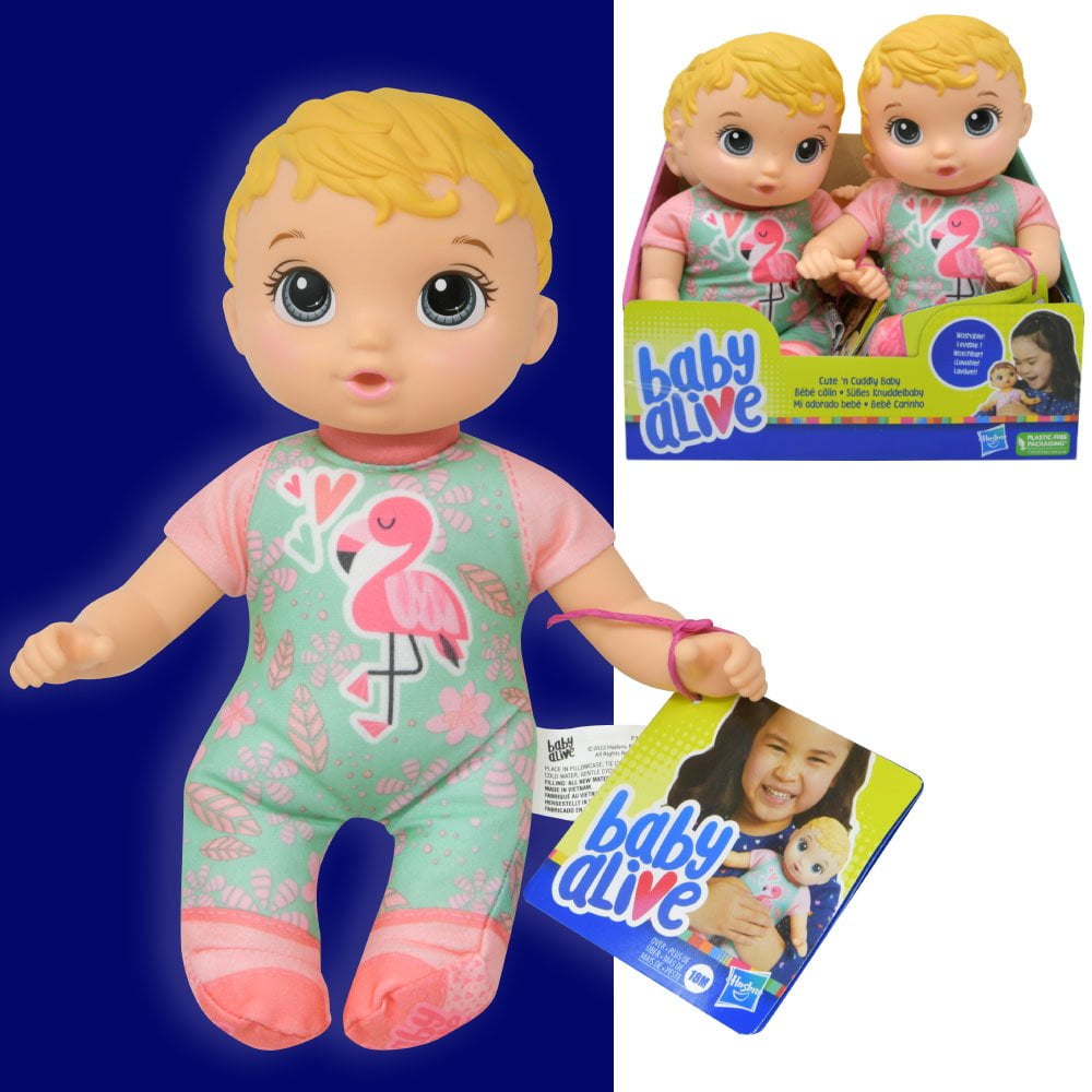 1 PC Baby Alive Cute N Cuddly Baby Blonde Hair- 9" TALL - Walmart.com
