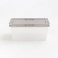 Iris 17 Qt Plastic Storage Bin With Lid Stackable Storage Container