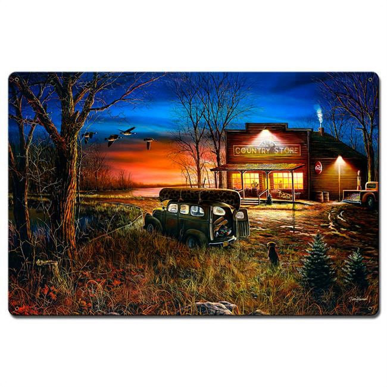 16 x 24 in. Patiently Waiting Satin Metal Sign - Walmart.com