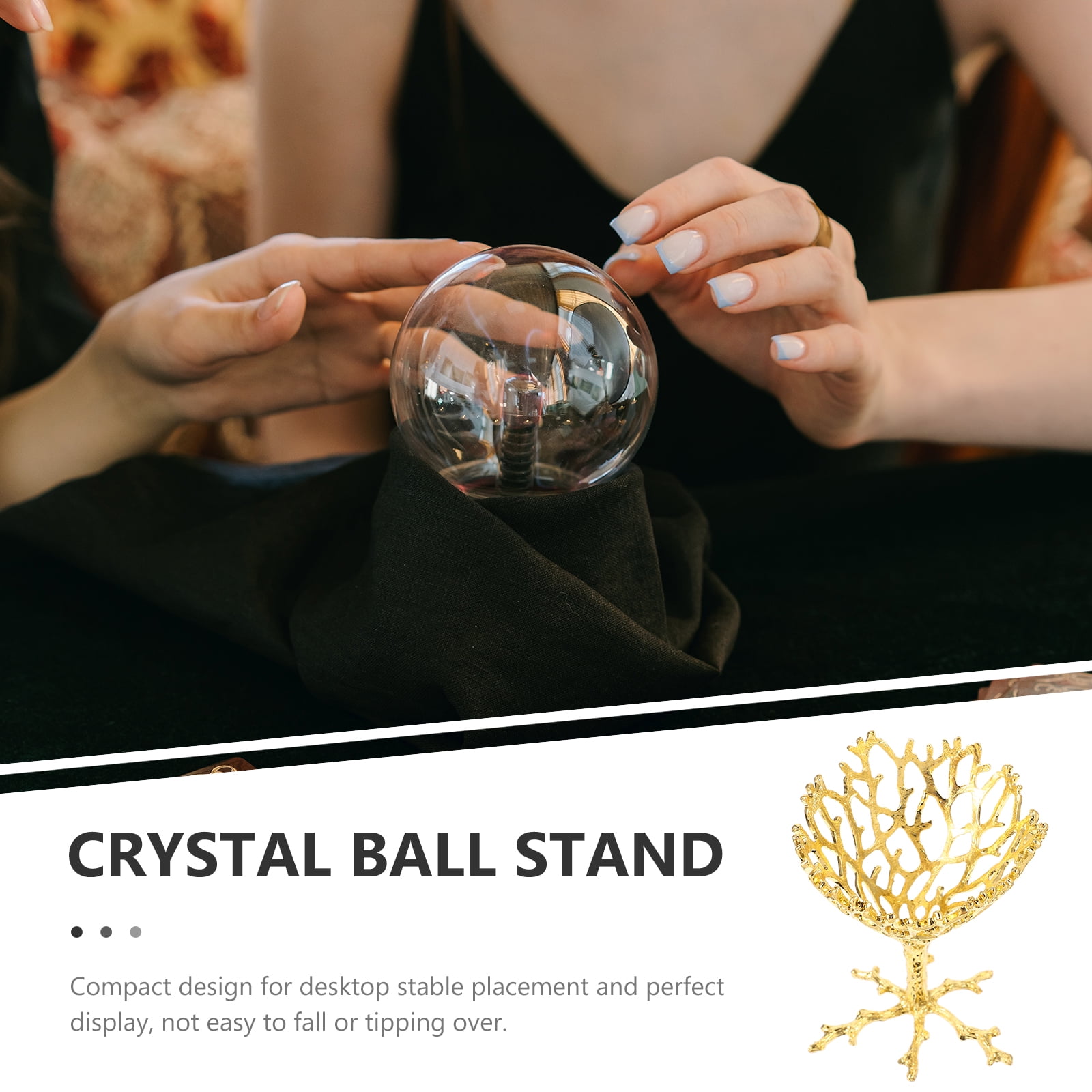 Baseball Stand SATINIOR 2-Pack Crystal Ball Stands - Clear Glass ...