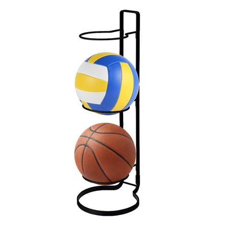 3 Stack Basketball Organizer Stand Rack Ball Sports Equipment Storage ...