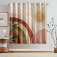 Blackout Curtains Boho Rainbow Sun Botanical, Window Drapes for Bedroom ...
