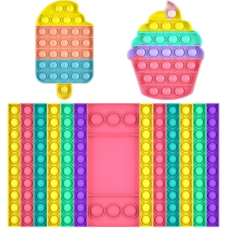 3 Packs Big Jumbo Pop Its It Fidget Giant Mega Push Bubble Popit Poppet ...